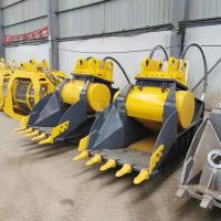 China Customized Excavator Crusher Bucket For Rock Concrete Demolition Waste Handling Jaw Crusher Attachment Recycling Machine Supplier for sale