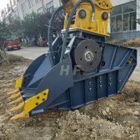 China Customized Excavator Crusher Bucket For Rock Concrete Demolition Waste Handling Jaw Crusher Attachment Recycling Machine Supplier for sale