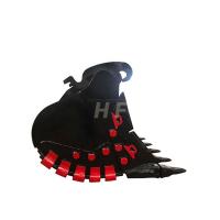 China Customizable Excavator Buckets Reinforced Tailored Digging Attachments Komatsu PC40 PC50 PC200 Earthmoving Equipment Parts for sale