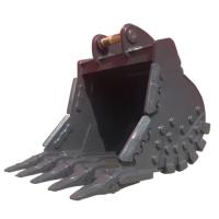 China Customized Hitachi ZX360 Excavator 2.8 Cubic Meter Mining Rock Bucket Heavy Duty Earthmoving Quarry Bucket Supplier for sale