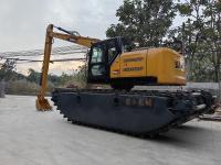 China Floating Amphibious Dredging Machine Mini Excavator with Pontoon Used in Shallow Water and Swamp for pc30 for sale