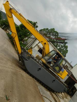 China DF Factory Customized Pontoon Used For Second-hand Excavator Komatsu Pc120 Excavator Amphibious Excavator  With Long Reach Boom for sale