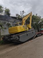 China DF Factory Customized Pontoon Used For Second-hand Excavator Komatsu Pc120 Excavator Amphibious Excavator  With Long Reach Boom for sale
