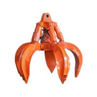 China Rotary Polyp Lotus Grab Scrap Metal Yard Hydraulic Orange Peel Grapple for Excavator Crane for sale