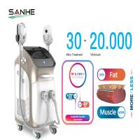 China Vertical EMS 2 Handles Body Sculpting Muscle Building RF Slimming Machine 2600W 7 Tesla for sale