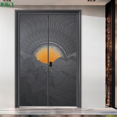 China Modern Safety Aluminum Entry Doors Windproof Low Maintenance for sale