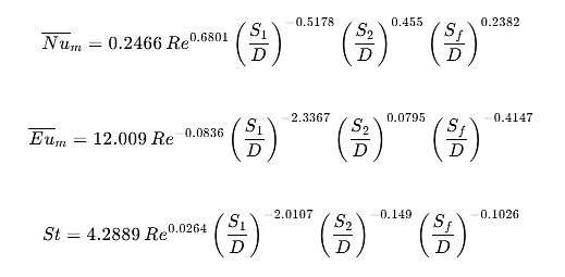 Mathematical formula for Nu, Eu, and St