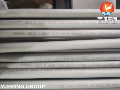 China Stainless Steel ASTM A213 TP316L U Bend Tube For Heat Exchanger for sale