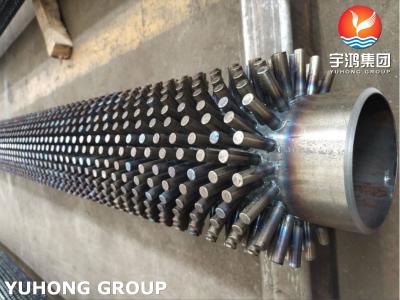 China ASTM A335 P9 Chromium-Molybdenum Alloy Studded Finned Tubes for High-Temperature Furnace Applications for sale