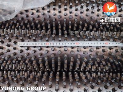 China ASTM A335 P5 Studded Fin Tube With Carbon Steel Stud Fins For Boiler Economizers for sale