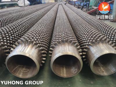 China ASTM A335 P9 Studded Tube With 11-13Cr Stud Fins For Gas Turbine Power Plants for sale