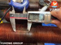 China Embedded G Finned Tubes ASTM A106 Gr.B Pipes With Cu T2 Fins For Condensers for sale