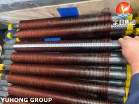 China Embedded G Finned Tubes ASTM A106 Gr.B Pipes With Cu T2 Fins For Condensers for sale
