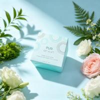 China Sustainable Cosmetic Packaging Box Silver Hot Stamping Recyclable Paper for Cosmetics, Skincare, Haircare for sale