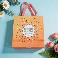 China Compostable Paper Bag Die Cut Handle Soy Ink Greaseproof Lining for Bakery, Coffee Shop, Takeaway Food for sale