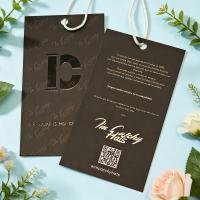 China Coated Hang Tag Paper Card Apparel Printed Recyclable Custom for Clothing, Bag, Garment for sale