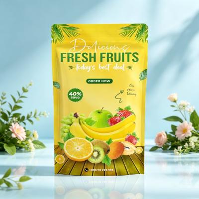 China Reusable Pouch Bag Customizable Durable PET Material Stand Up for Food, Snack, Retail Products for sale