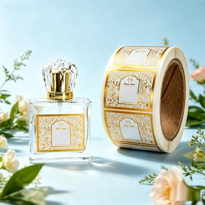 China Waterproof Sticker Label Tear Resistant Synthetic Paper for Perfume Bottles, E-Juice, Food for sale