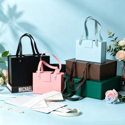 China PPWR Flat Shipment Foldable Gift Box, Rigid Shopping Bag, Heavy Duty, Reusable Paper Packaging, Magnetic Closure, China Factory OEM ODM, Custom Printing for Cosmetic, Jewelry, Presents, Gift for sale