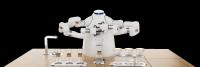 China Double Arm Robot Coffee Machine RGB Beverage Cafe Robot Espresso for sale