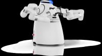 China Double Arm Robot Coffee Machine RGB Beverage Cafe Robot Espresso for sale