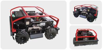 China Oil Electric Hybrid Mowing Robot Golf 30 Degree Climb Control Lawn Mower for sale