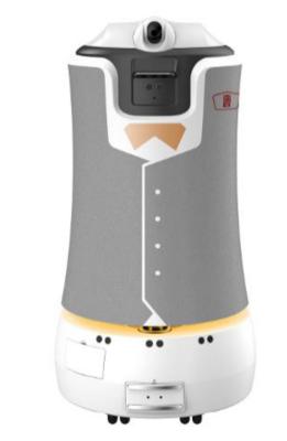 China Hotel serve Delivery Robot Robot Elevator Obstacle Avoidance 48kg Net weight for sale
