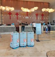 China Hotel Self Delivery Robot Lockable Payload Food Delivery Robot Restaurant 10 Degrees for sale