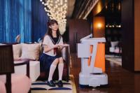China Promoter Smart Service Robot 30kg Load Shopping Mall Food Delivery Robot for sale