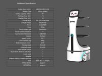 China Food Cart Autonomous And Mobile Robotics Food Delivery 1280 X 800 Screen for sale