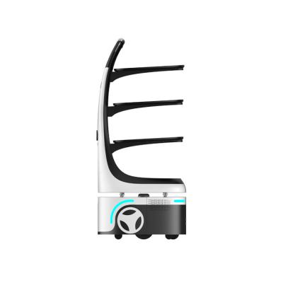 China Waiter Hotels Restaurant Service Robot Delivery Food LCD Screen Emoji Type for sale
