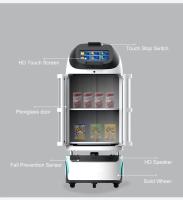 China Automatic Charging Humanoid AI Hotel Delivery Robot Room Service Visible Bins for sale
