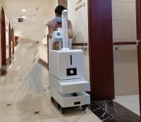 China Hydrogen Peroxide Disinfectant Spray Robot Dry Fog Sanitizer Machine for sale