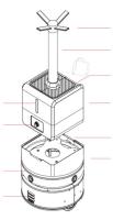 China Ultra Disinfectant Spray Robot 3000ml/H Spray 3L/H Fog Machine Sanitizer for sale