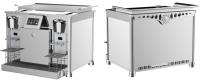 China Cappuccino Pod Italian Automatic Coffee Machine Latte Two Brewing Fridge for sale