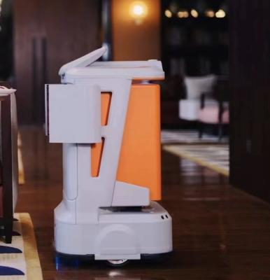 China Promoter Smart Service Robot 30kg Load Shopping Mall Food Delivery Robot for sale