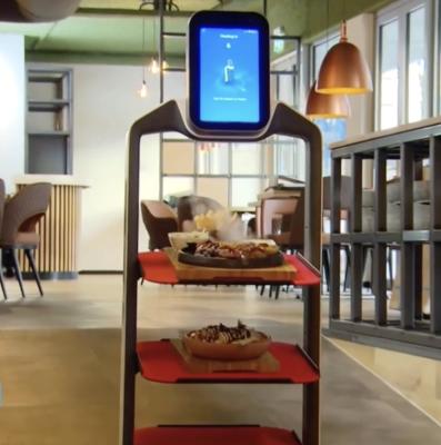 China Intelligent Steak Restaurant Service Robot Marketing Food Robot Delivery for sale