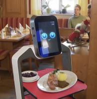 China Advertising Automated Robot Food Delivery Service 30W BBQ Advertising for sale