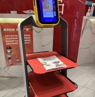 China No Dust Automated Food Delivery Robot Restaurant BBQ Sushi Steak for sale