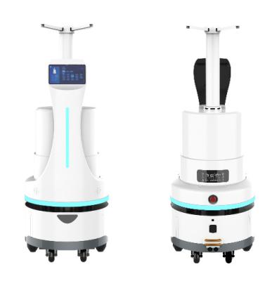 China Hydrogen Peroxide Smart Service Robot 7 Inches IPS Screen Disinfection Spray Robot for sale