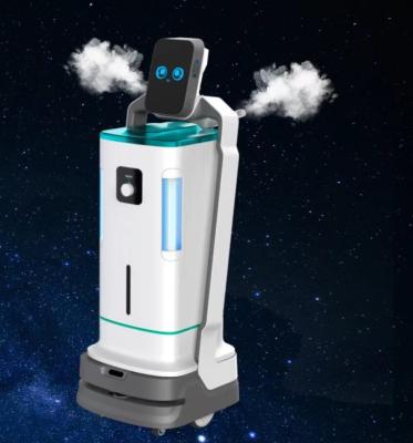 China 15L IPS Screen Smart Service Robot Hydrogen Peroxide Disinfection Spray Robot for sale