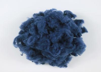 China Indigo Blue Recycled Polyester Staple Fiber 3D 32mm for Geotextile for sale