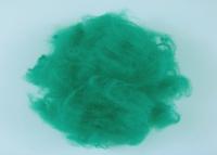China 1.5D 51mm Recycled Polyester Staple Fiber Green Color for Non Woven Fabric for sale
