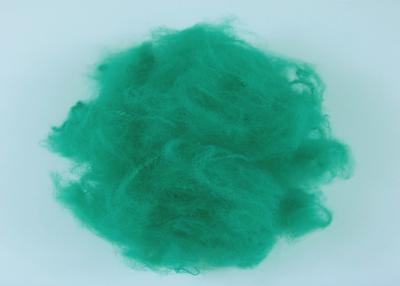 China 1.5D 51mm Recycled Polyester Staple Fiber Green Color for Non Woven Fabric for sale
