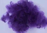 China 6D 65mm Purple Recycled PET Staple Fiber Good Elasticity Anti Static for Yarn for sale
