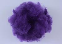 China 6D 65mm Purple Recycled PET Staple Fiber Good Elasticity Anti Static for Yarn for sale