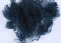 China 12D 65mm Automotive Recycled Polyester Staple Fiber Navy PET Fiber for Interior for sale