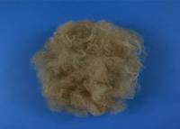 China 15D 65mm Automotive Recycled Polyester Staple Fiber Brown Dyed Flame Retardant for sale