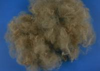 China 15D 65mm Automotive Recycled Polyester Staple Fiber Brown Dyed Flame Retardant for sale
