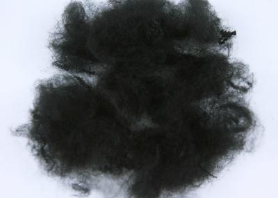 China AA Grade Black Flame Resistant Polyester Fibers 6D 65mm Anti Distortion for Pillow Filling for sale